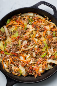 Easy Ground Beef And Cabbage Stir Fry