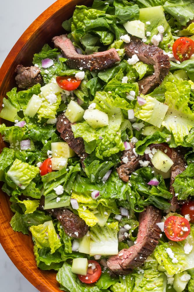Amazing Steak Salad With A Vinaigrette Dressing