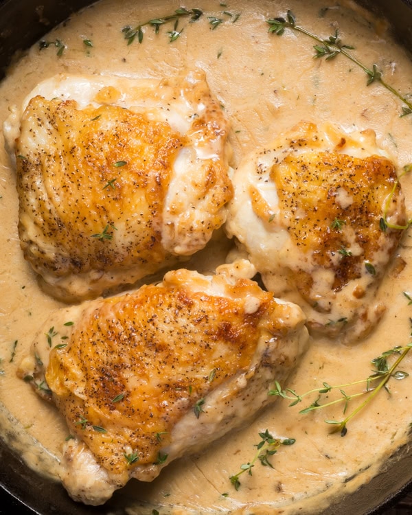 Smothered Chicken Thighs