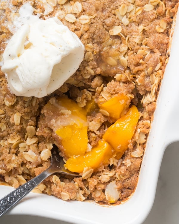 Peach Crisp With Canned Peaches