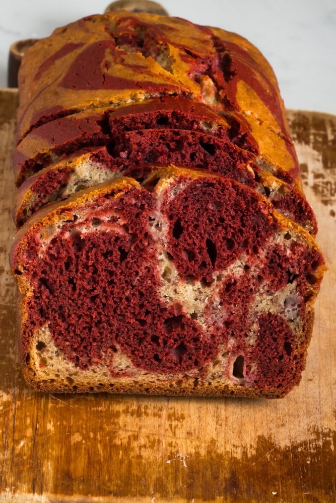 Red Velvet Banana Bread