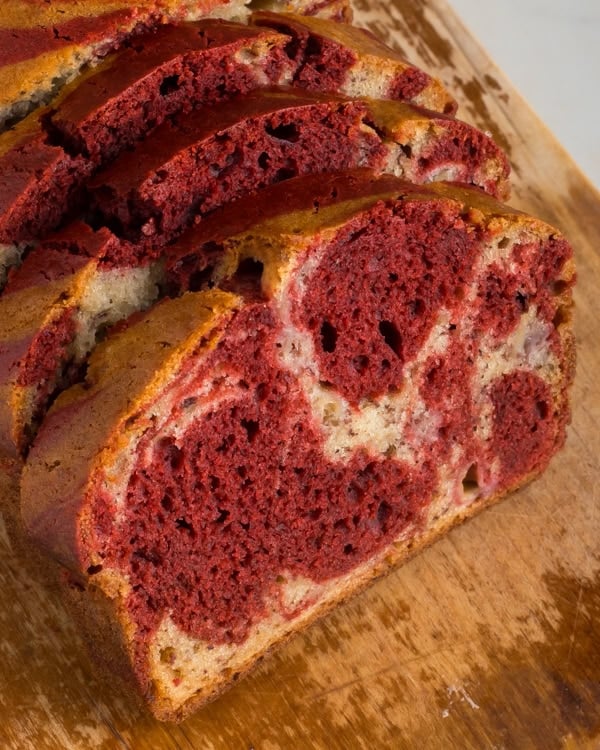 Red Velvet Banana Bread
